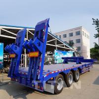 China 2/3/4 axles 40ton/50ton/80ton/100ton low bed semi trailer/lowbed trailer for sale