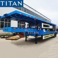 China Hydraulic 2 axle  Lowbed 40 50 ton  low loaders  containers low bed semi Trailer for sale
