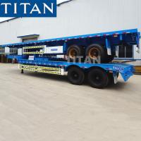 China Hydraulic 2 axle  Lowbed 40 50 ton  low loaders  containers low bed semi Trailer for sale
