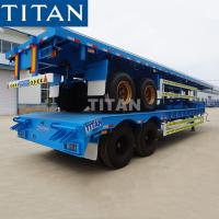 China Hydraulic 2 axle  Lowbed 40 50 ton  low loaders  containers low bed semi Trailer for sale