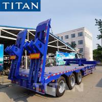 China Heavy Tractor Semi Trailer 3 Axles 60 Ton Low Bed Trailer Lowbed Trailer for sale