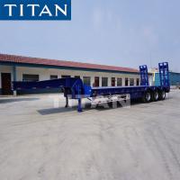 China Heavy Tractor Semi Trailer 3 Axles 60 Ton Low Bed Trailer Lowbed Trailer for sale
