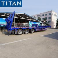 China Heavy Tractor Semi Trailer 3 Axles 60 Ton Low Bed Trailer Lowbed Trailer for sale