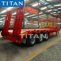 China Low Price Heavy Duty 3 Axles LowbedTrailer 60t 80t 100 Tons Low Bed Truck Semi Trailer for sale