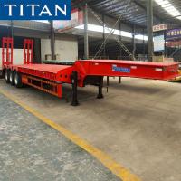 China Low Price Heavy Duty 3 Axles LowbedTrailer 60t 80t 100 Tons Low Bed Truck Semi Trailer for sale