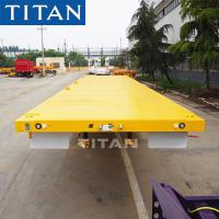 China Titan 40 FT Tri Axle Flatbed Container Semi Trailer 40 Feet Flatbed Truck Trailer for sale