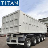 China TITAN 5 Axles Heavy Duty Hydraulic Telescopic Cylinder Tipper/Dumper/Dump Semi Trailer for sale