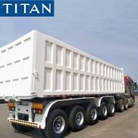 China TITAN 5 Axles Heavy Duty Hydraulic Telescopic Cylinder Tipper/Dumper/Dump Semi Trailer for sale
