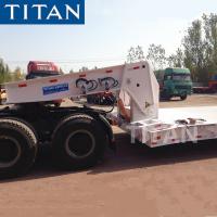 China TITAN Front Loader Gooseneck Lowbed Trailer for sale
