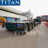 China TITAN 3 Axles 60 ton Excavator Removable Gooseneck Lowboy Trailer For Sale for sale