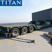 China TITAN 3 Axles 60 ton Excavator Removable Gooseneck Lowboy Trailer For Sale for sale