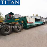 China TITAN 3 Axles 60 ton Excavator Removable Gooseneck Lowboy Trailer For Sale for sale