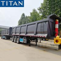 China TITAN 40/60/80 tons rear self dumping semi tipper trailer for sale for sale