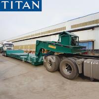 China TITAN 3 axles detachable gooseneck lowboy trailer RGN lowbed trailer for sale for sale