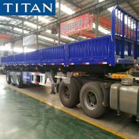 China TITAN 60 Tons 3 Axles Coal Side Lifting Dump Tipper Semi Trailer for Sale for sale
