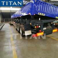 China TITAN 60 Tons 3 Axles Coal Side Lifting Dump Tipper Semi Trailer for Sale for sale