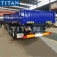 China TITAN 60 Tons 3 Axles Coal Side Lifting Dump Tipper Semi Trailer for Sale for sale