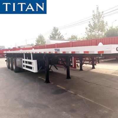 China TITAN tridem axle 40ft commercial flatbed semi trailer for sale for sale