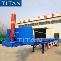 China TITAN front lifting 40 foot container tipping chassis semi trailer for sale for sale