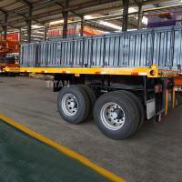 China TITAN new 2 axle 20ft double flat deck platform trailer for sale near me for sale