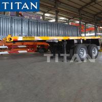 China TITAN new 2 axle 20ft double flat deck platform trailer for sale near me for sale