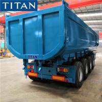 China TITAN low price 4 Axle 32cbm heavy duty dump tractor tipping trailer for sale