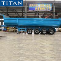 China TITAN low price 4 Axle 32cbm heavy duty dump tractor tipping trailer for sale