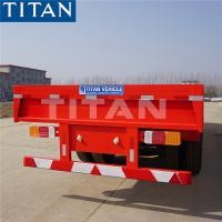 China TITAN 3 Axles Container Carrier Flat Bed/Deck/Body/Top Truck Semi Trailer for Sale for sale