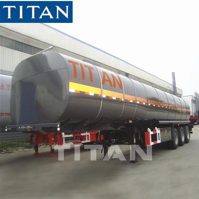 China TITAN 30-50cbm bitumen heater fuel petrol tanker semi trailer for sale for sale