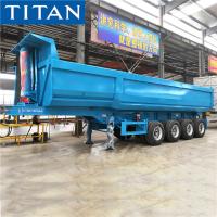 China TITAN 4 Axle hydraulic Cereals Scrap Tipper Tipping semi Trailer for sale