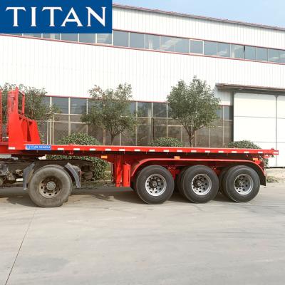 China TITAN 20/40ft container dump tipper chassis semi trailer for sale for sale