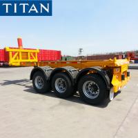China TITAN 20/40ft container rear dump chassis semi trailer for sale for sale