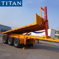 China TITAN 20/40ft container rear dump chassis semi trailer for sale for sale