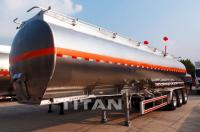 China TITAN 35-40cbm aluminum box propane oil tanker truck trailer for sale for sale