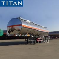 China TITAN 3 axle stainless steel fuel tanker trucks trailer for sale for sale