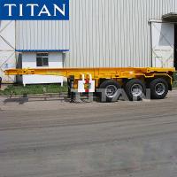 China TITAN tri axle 40-60T container transport skeletal trailer for sale for sale