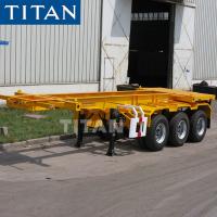China TITAN tri axle 40-60T container transport skeletal trailer for sale for sale