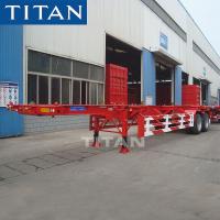 China TITAN tri axle 40-60T container transport skeletal trailer for sale for sale