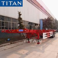China TITAN tri axle 40-60T container transport skeletal trailer for sale for sale