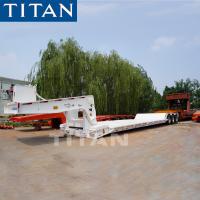 China TITAN 3 axles 100 ton  military lowboy trailer for sale  with dolly for sale