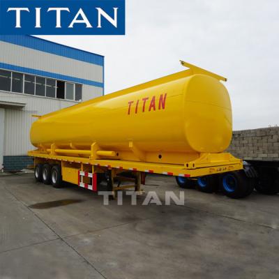China TITAN 3 axle monoblock petroleum diesel tanker trailers for sale for sale