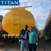 China TITAN 3 axle monoblock petroleum diesel tanker trailers for sale for sale