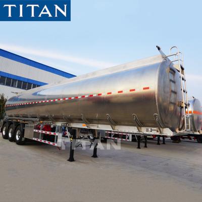 China 36000ltr and 40000ltr aluminum alloy fuel tanker trailer-TITAN for sale