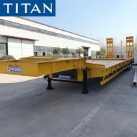 China 80/100/120 ton truck transport machines excavator lowbed trailer for sale
