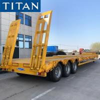 China 80/100/120 ton truck transport machines excavator lowbed trailer for sale