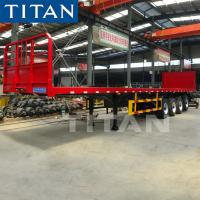 China 45 ft flat body decks container platform flatbed semi trailers for sale