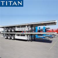 China Tri axle 45 ft flat body decks platform flatbed trailers for sale for sale