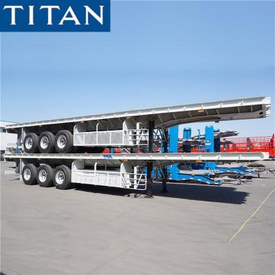 China Tri axle 45 ft flat body decks platform flatbed trailers for sale for sale