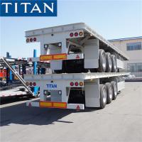 China Tri axle 45 ft flat body decks platform flatbed trailers for sale for sale