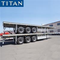 China Tri axle 45 ft flat body decks platform flatbed trailers for sale for sale